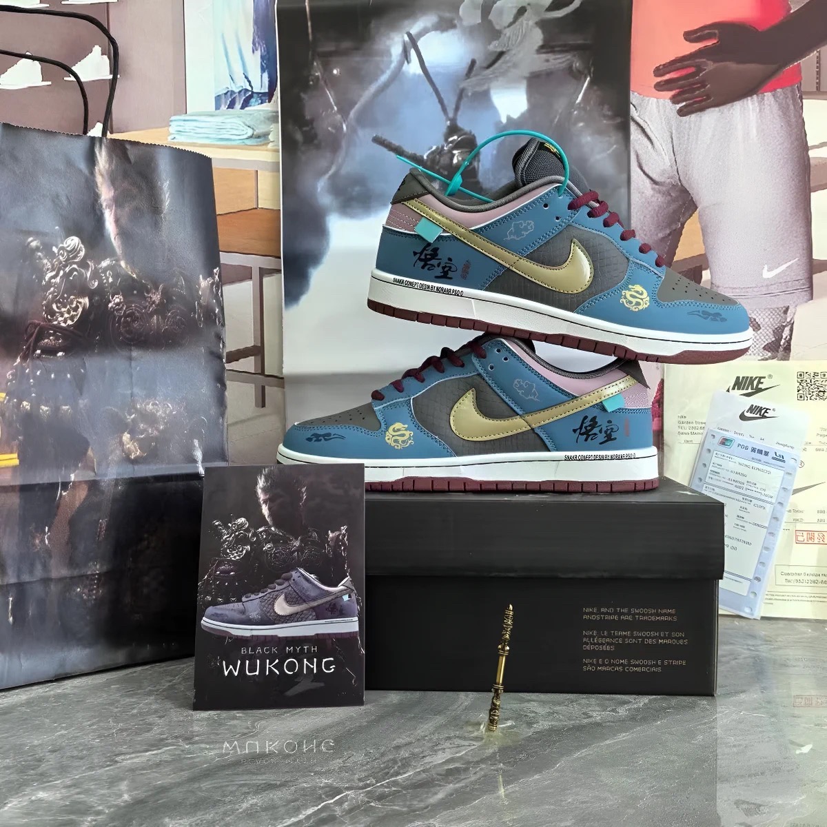 Snake AJ 1 Dunk Snake Black Myth Wukong Co-Branded Shoes