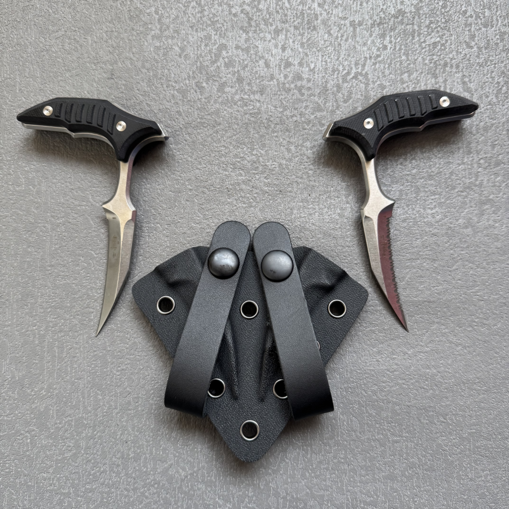 One-piece steel high hardness claw knife