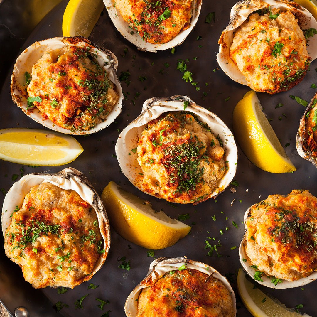 Stuffed Clams in Natural Shells - 12 count