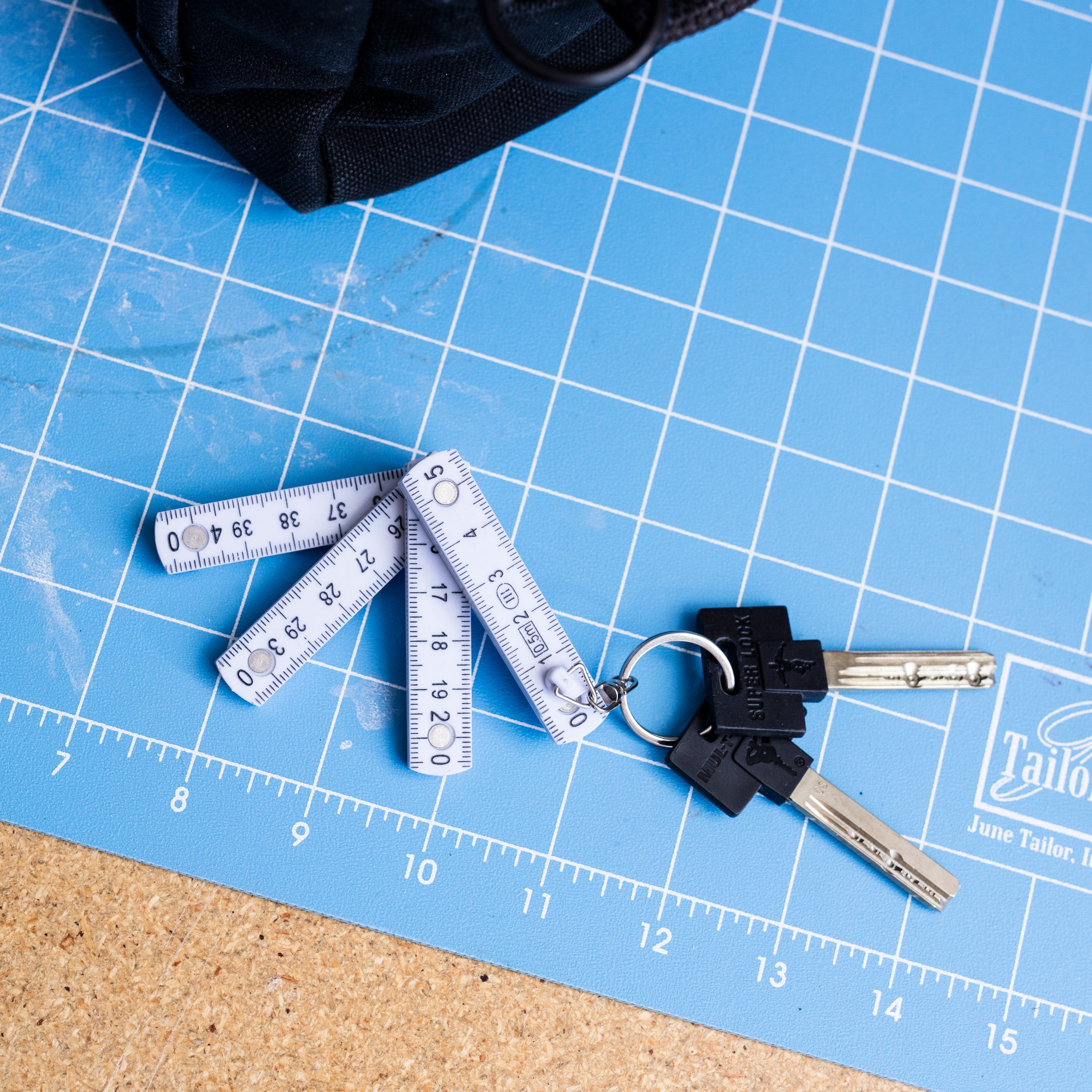 Mini Folding Ruler Keyring