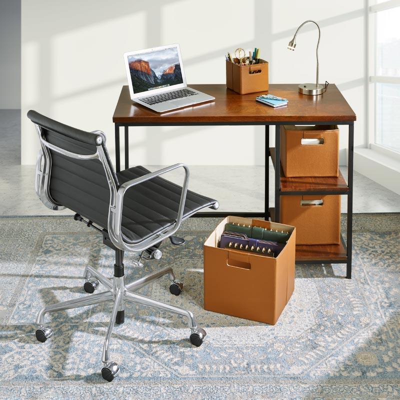 LevTex Pebbled Large Foldable File Storage Box