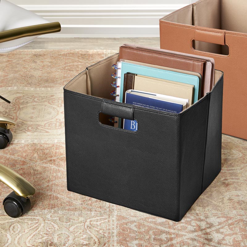 LevTex Pebbled Large Foldable File Storage Box