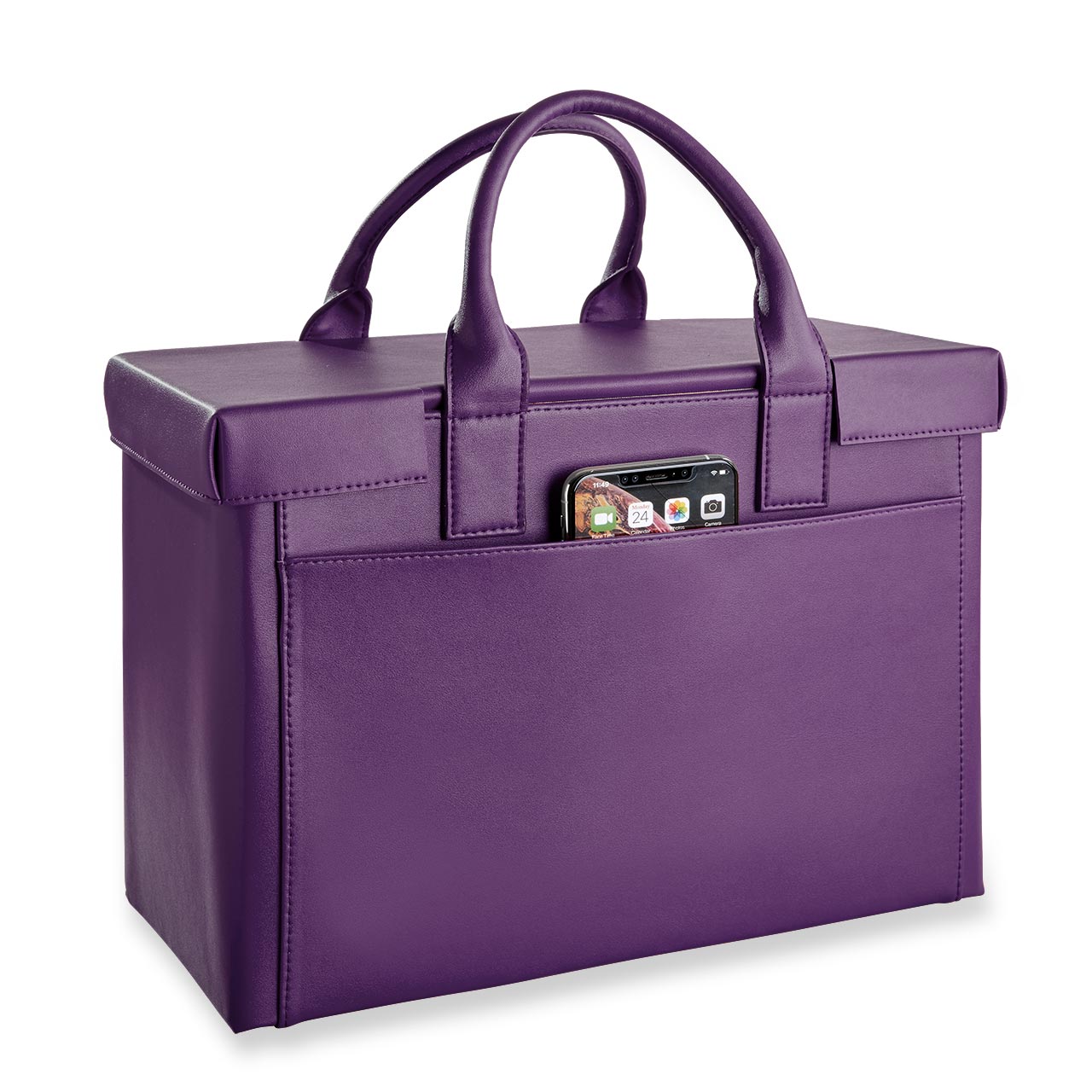 Covered Portable File Tote Ensemble