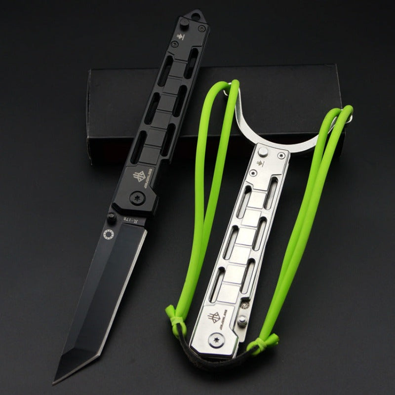 Slingshot pocket knife