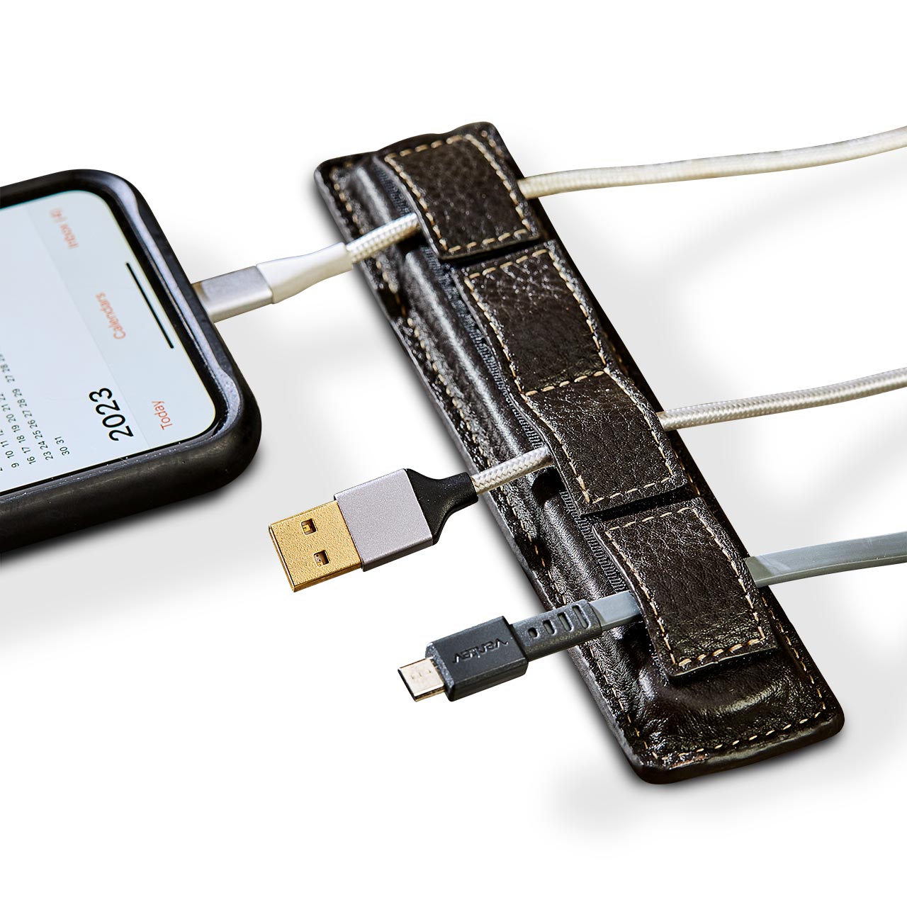 Leather Weighted Cord Holder