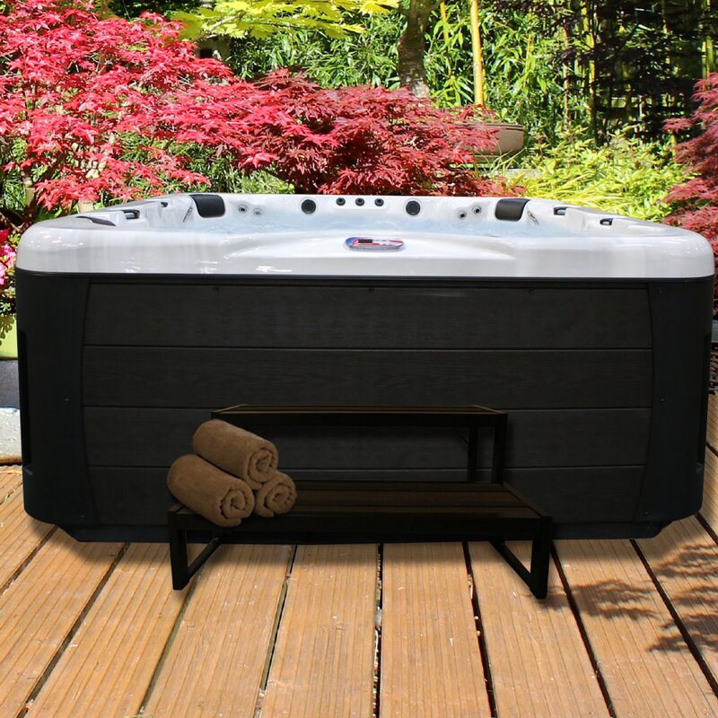 American Spas 7 - Person 56 - Jet Acrylic Square Hot Tub with Ozonator ...